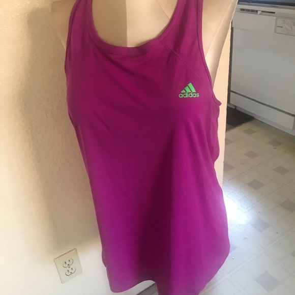 adidas | Tops | Adidas Magenta Workout Top Large | Poshmark